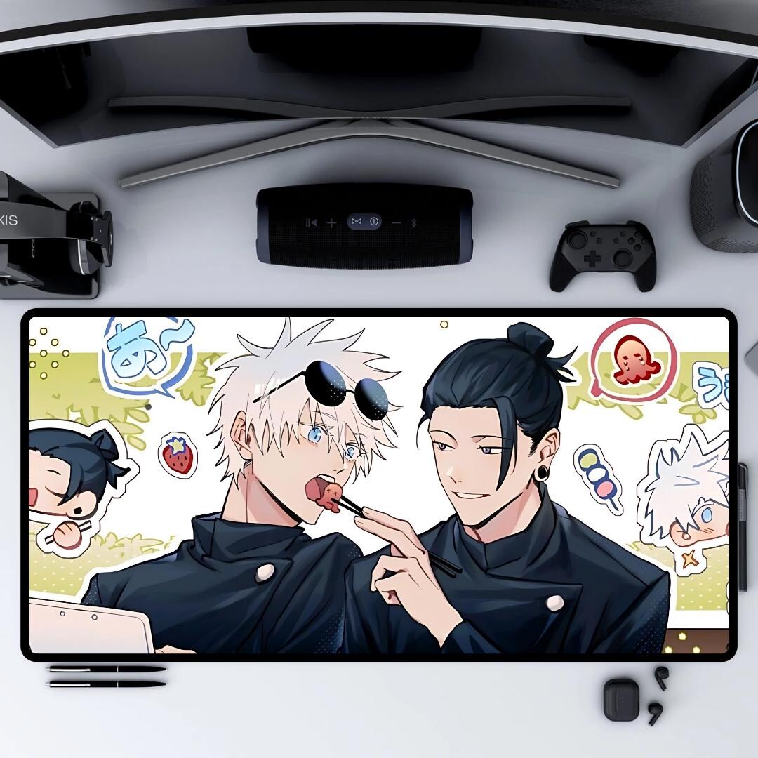 Gojo and Geto Desk Mat Gift for Anime Lovers Jujutsu Kaisen Mousepad ...