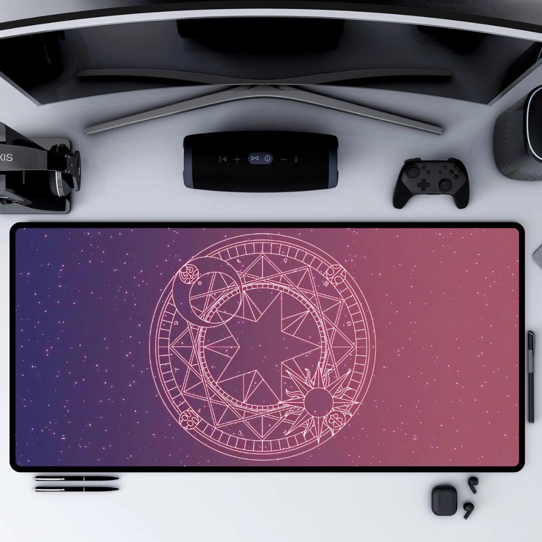 Kawaii Cardcaptor Desk Mat Gamer Mouse Pad Sakura Desk Mat Gift for ...