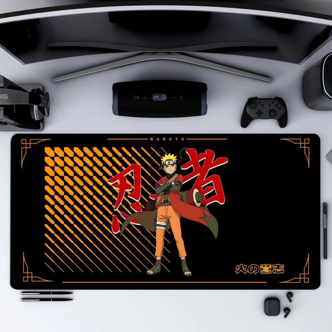 Naruto Desk Mat Anime Gift Ninja Desk Mat Vintage Anime Lover Gift ...
