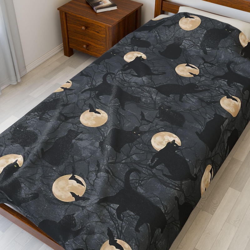 Black Cat Velveteen - Etsy