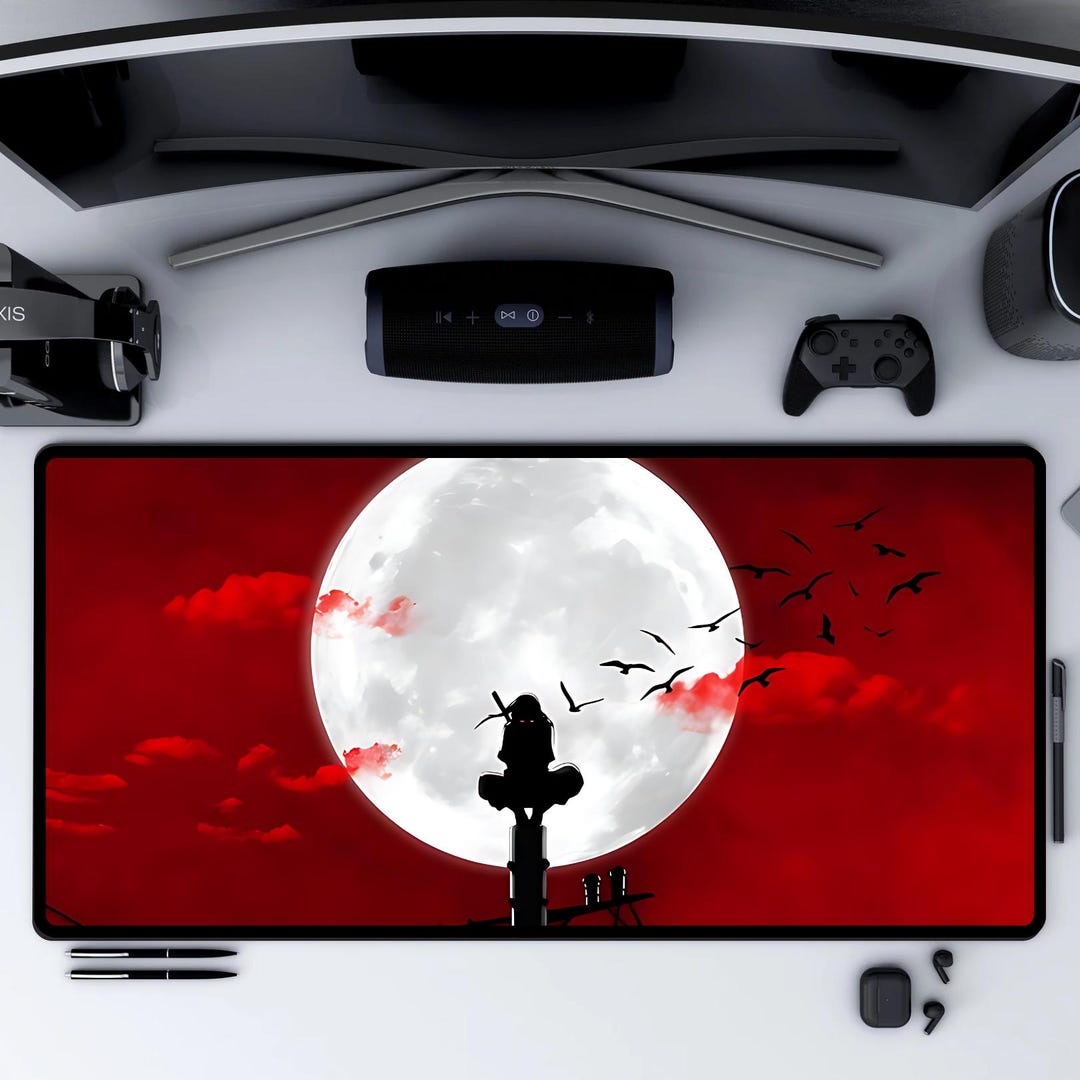 Itachi Desk Mat Gaming Mouse Pad Ninja Desk Mat Anime Lover Gift Itachi ...