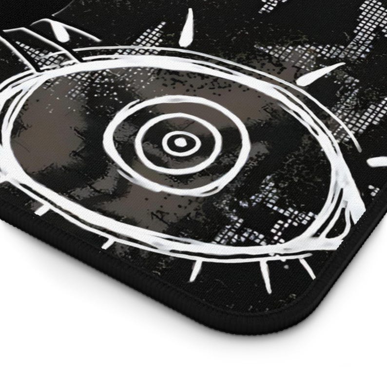 Dark Punk Pad Trippy Bunny & Cat Mousepad Alt Grunge Desk Mat Weirdcore ...