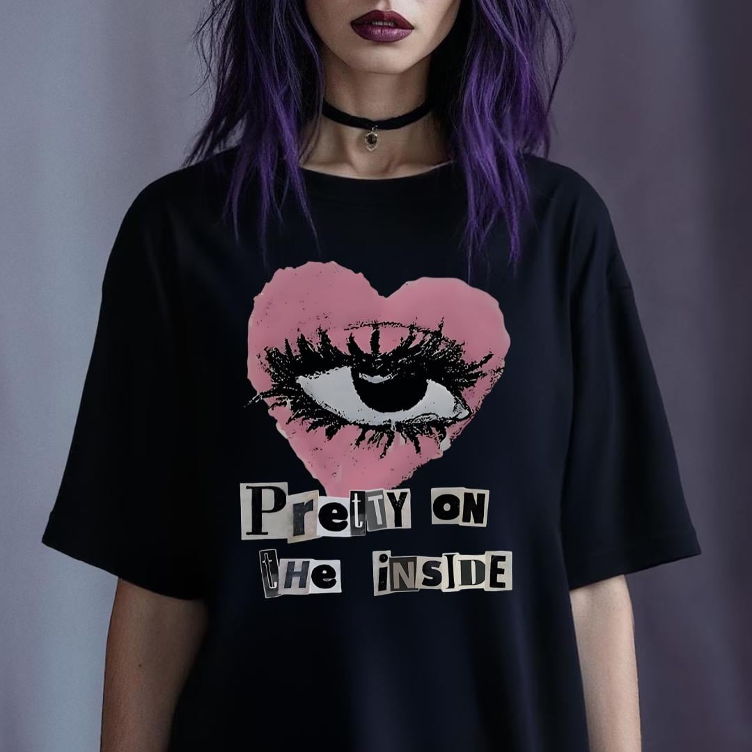Grunge Aesthetic Shirt Dark Punk Tee Sadcore Aesthetic Tee, Edgy Alt ...