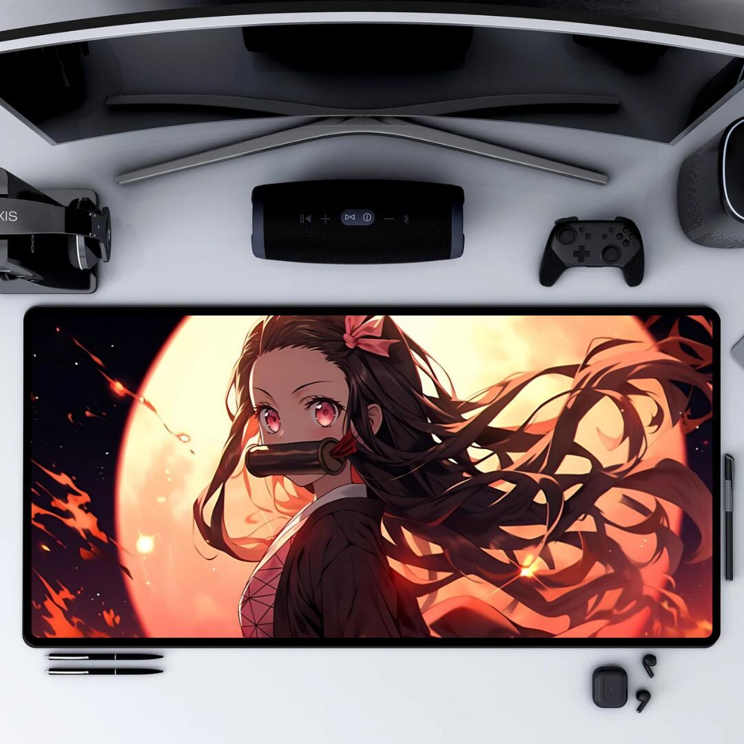 Nezuko Desk Mat Gaming Mouse Pad Anime Desk Mat Gift for Anime Lovers ...