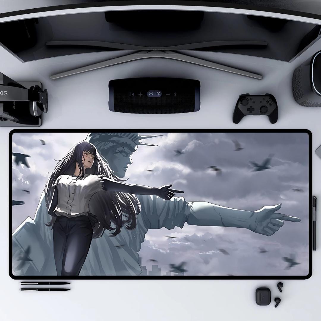 Michiko Tendo Mousepad Chainsaw Man Desk Mat Gamer Mousepad Gift for ...