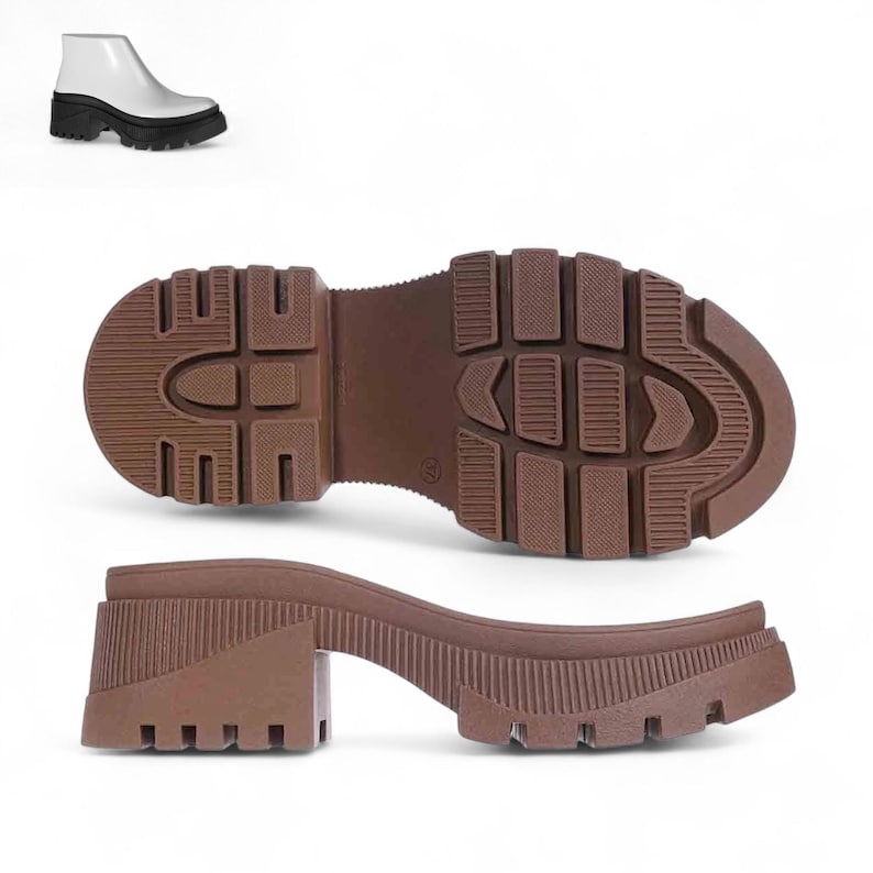 Wide Women’s Rubber Shoe Soles for DIY Shoemaking – Deep Sidewall ...