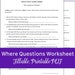 Where Questions Speech Therapy Worksheet Fillable, Printable PDF - Etsy