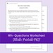 Wh- Questions Speech Therapy Worksheet | Fillable, Printable PDF - Etsy