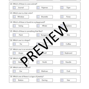 Category Matching Worksheet for Speech Therapy Fillable, Printable PDF ...