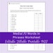Medial /f/ Words in Phrases Worksheet for Speech Therapy Printable ...