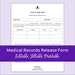 Speech Therapy Medical Records Release Form | Editable, Fillable ...