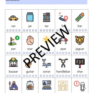 Final /r/ Words ar Sound Worksheet for Speech Therapy Fillable PDF - Etsy