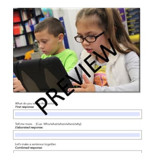 Response Elaboration Training Speech Therapy Worksheet for Aphasia ...