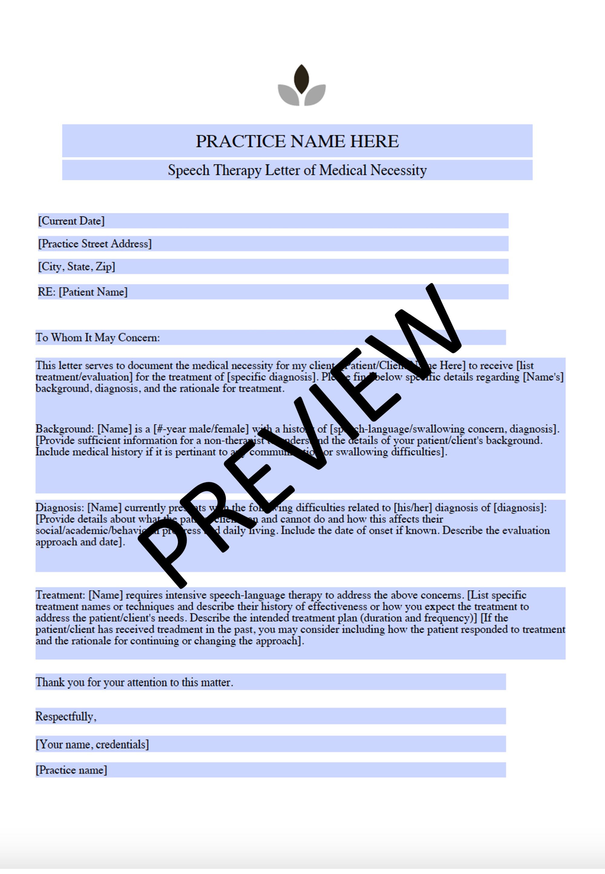 New Speech Therapy Practice Forms Bundle | Editable, Fillable ...