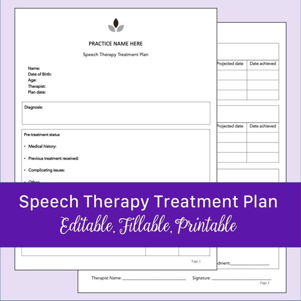 Therapy Treatment Planning - Etsy Australia