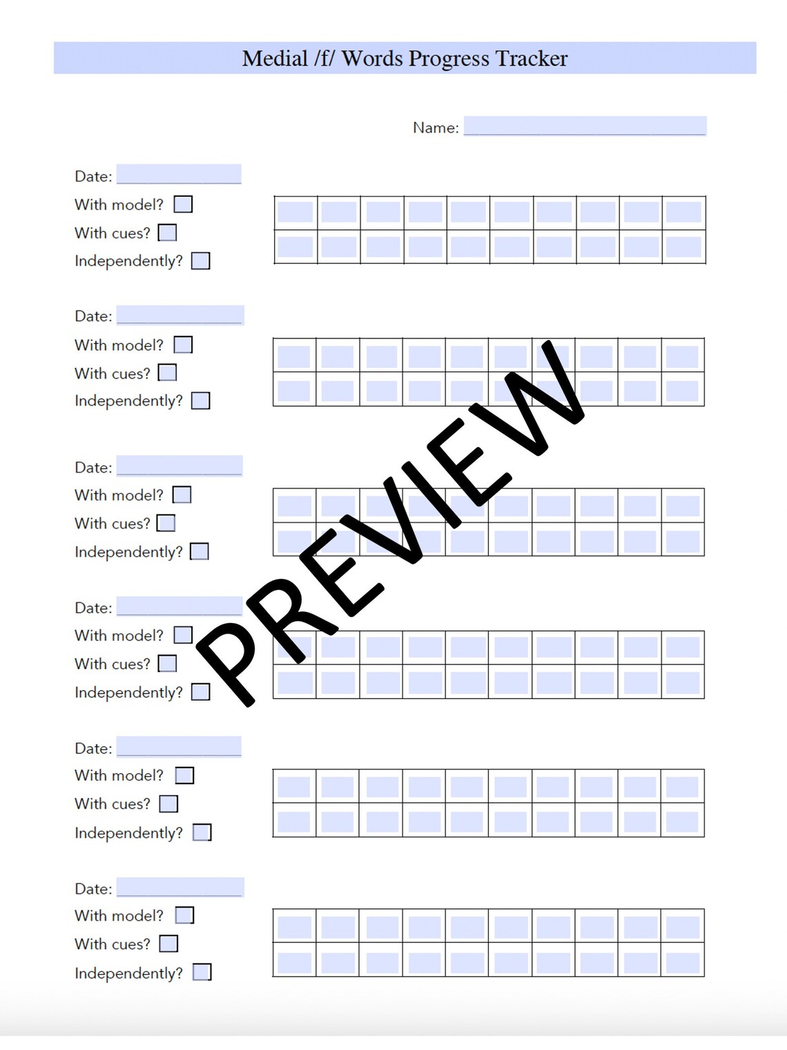 Medial /f/ Words Worksheet for Speech Therapy | Fillable PDF With ...