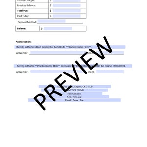 Superbill Template PDF for Speech Therapists - Editable | Fillable ...