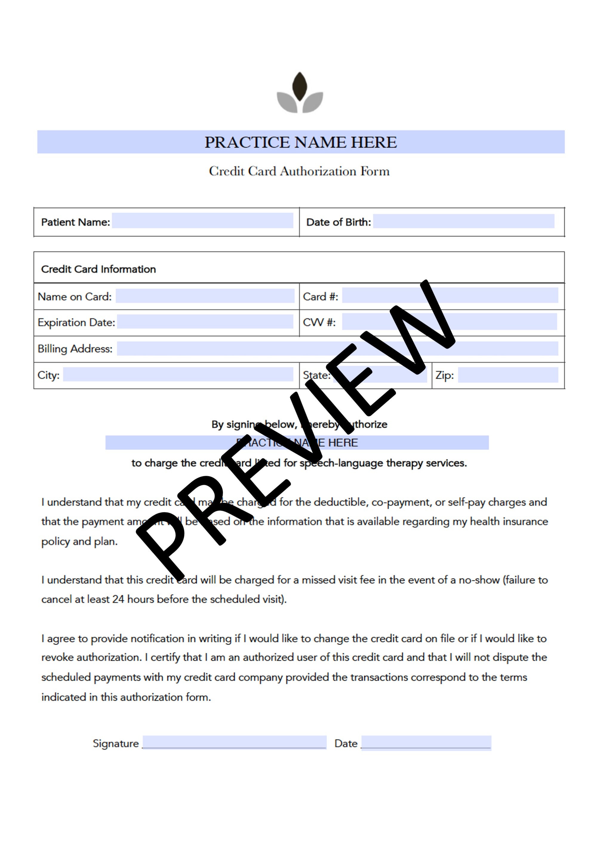 New Speech Therapy Practice Forms Bundle | Editable, Fillable ...