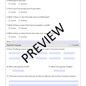 Cognitive Communication Screening Assessment | Fillable, Printable PDF ...