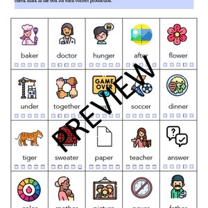 Final /r/ Words - "er" Sound Worksheet for Speech Therapy | Fillable ...