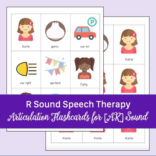 R Sound Speech Therapy Flashcards AR Sound Establishment - Etsy