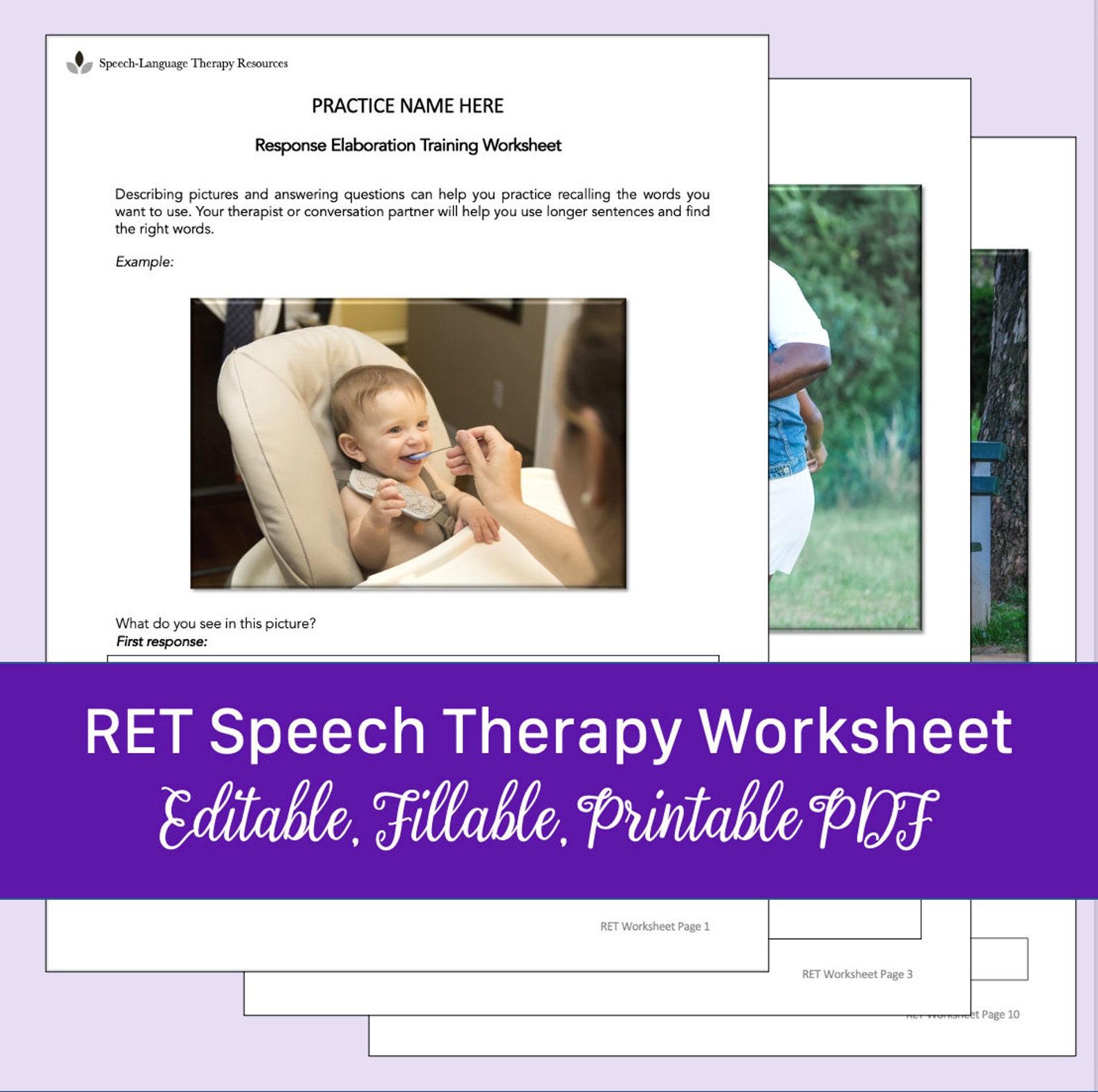 Response Elaboration Training Speech Therapy Worksheet for Aphasia ...