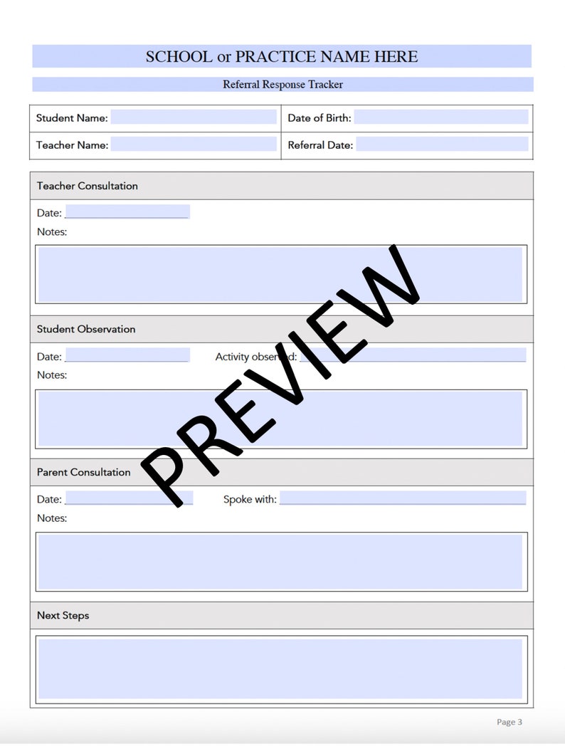 Teacher Referral Form for Speech/language | Fillable, Printable PDF ...
