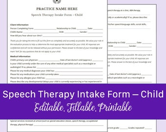 Speech Therapy Progress Report Template Editable, Fillable, Printable ...