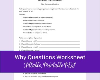 WH- Questions for Reading Comprehension Worksheet for Speech Therapy ...