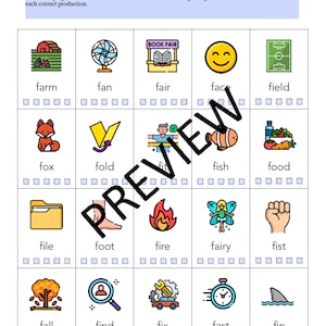Initial /f/ Words Worksheet for Speech Therapy | Fillable PDF With ...