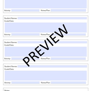 Group Therapy Session Planner | Fillable, Printable PDF for Slps, Ots ...