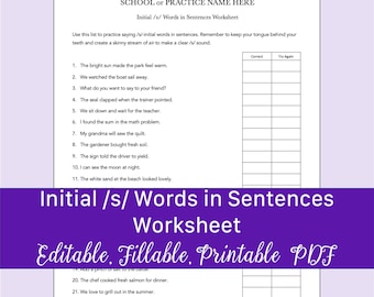 Final /r/ Words - "ar" Sound in Sentences Worksheet for Speech Therapy ...