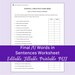 Final /f/ Words in Sentences Worksheet for Speech Therapy | Printable ...