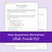 How Questions Worksheet for Speech Therapy | Fillable, Printable PDF ...