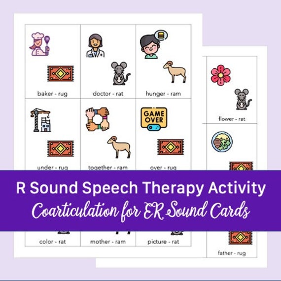 R Sound Speech Therapy Coarticulation for ER Sound Cards - Etsy