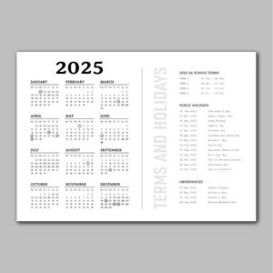 2025 South Africa Year Calendar | Monday Start | Public Holidays ...