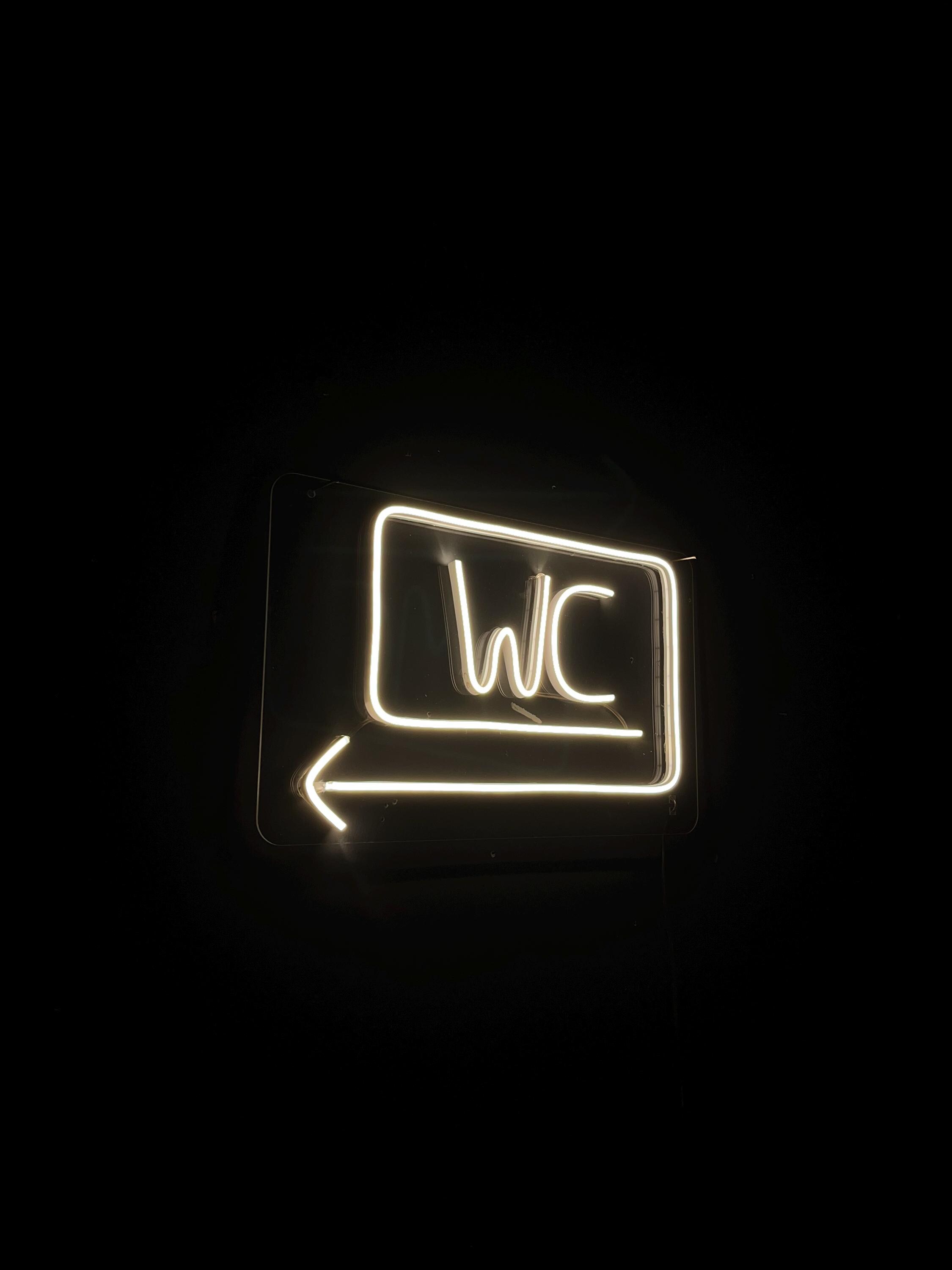 Wc Logo Neon Sign, Wc Neon, Wc Neon Sign, Neon Sign,bar Neon Sign, LED ...