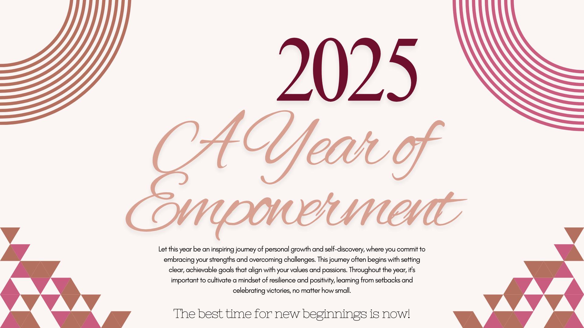 2025 A Year of Empowerment! Motivational & Inspirational Calendar ...
