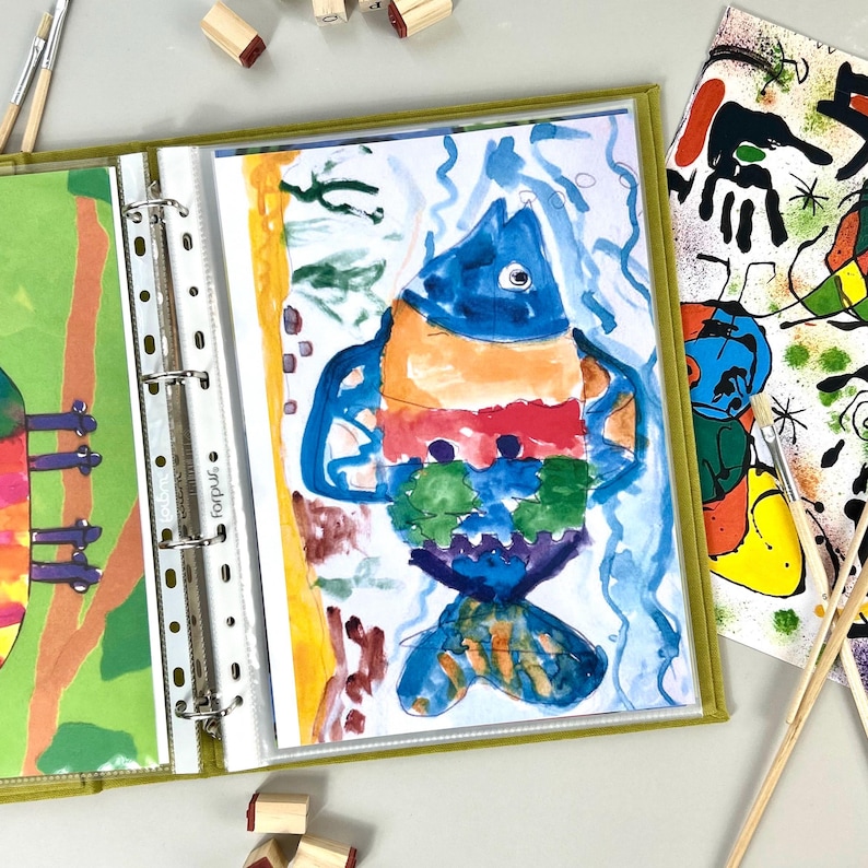 Kids Art Binder – Custom Artwork Binder, Drawing Organizer, Toddler Art ...