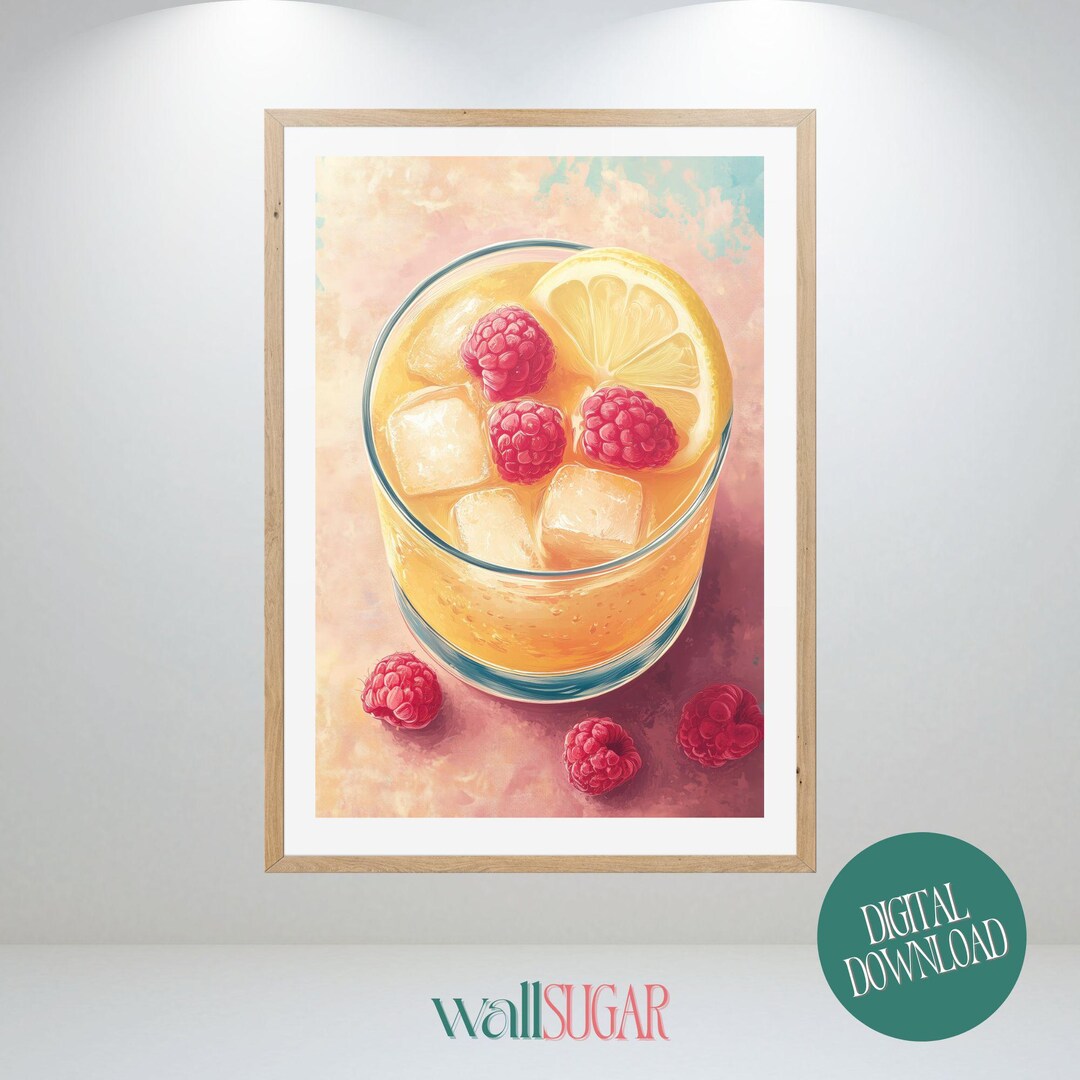 Iced Tea | Poster Living Room | Cocktail Poster | Digital Download ...