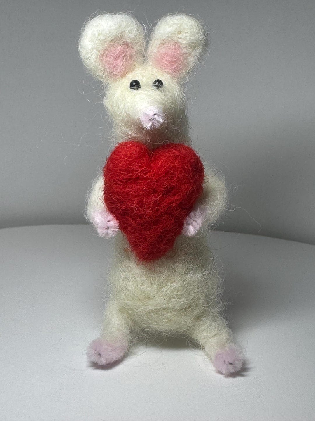 Handmade 8 Cm Tall Mouse With Heart - Etsy