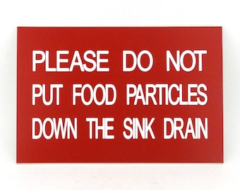 No food in sink sign | Etsy