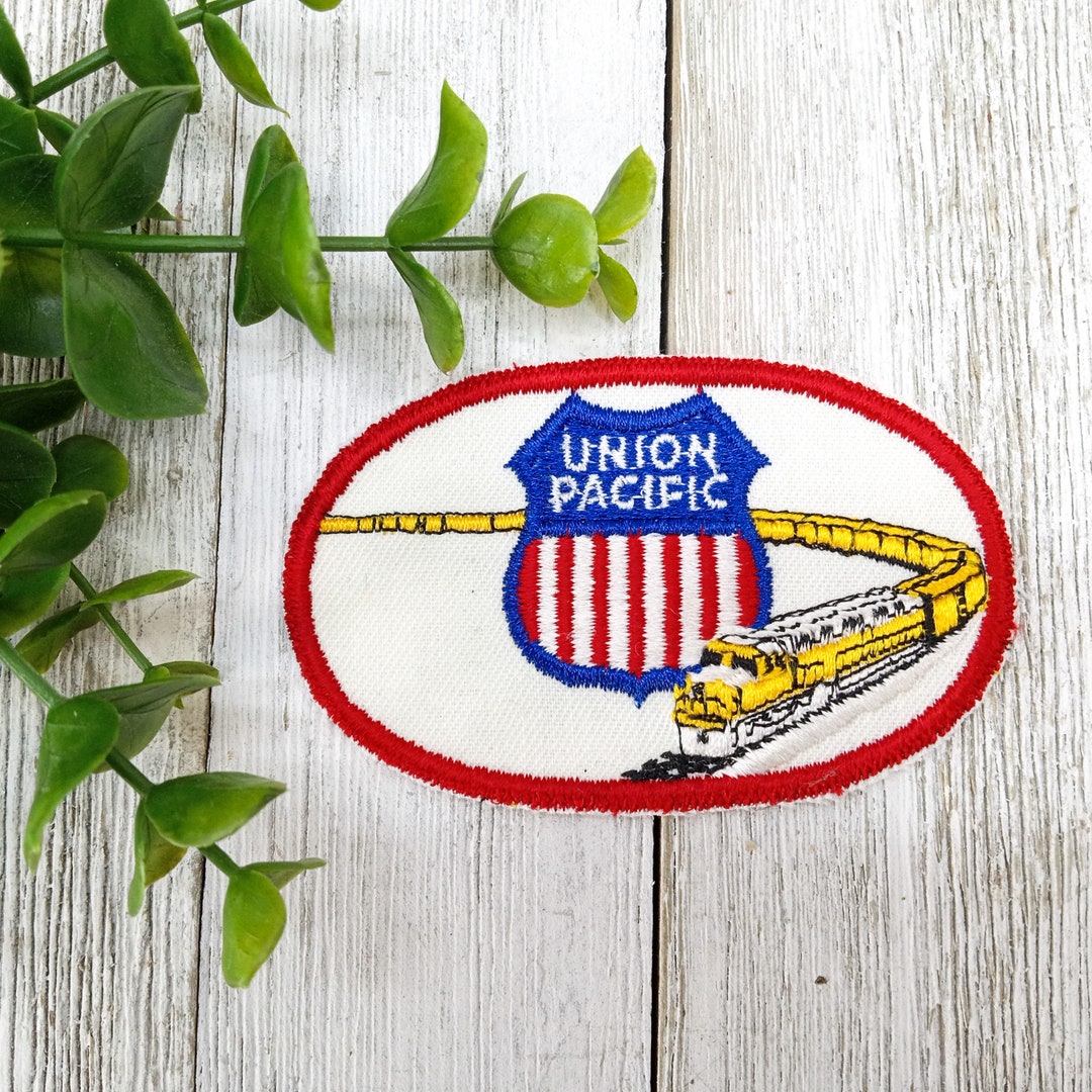 NOS Vintage Railroad Patch Union Pacific Train Logo Embroidered Patch ...