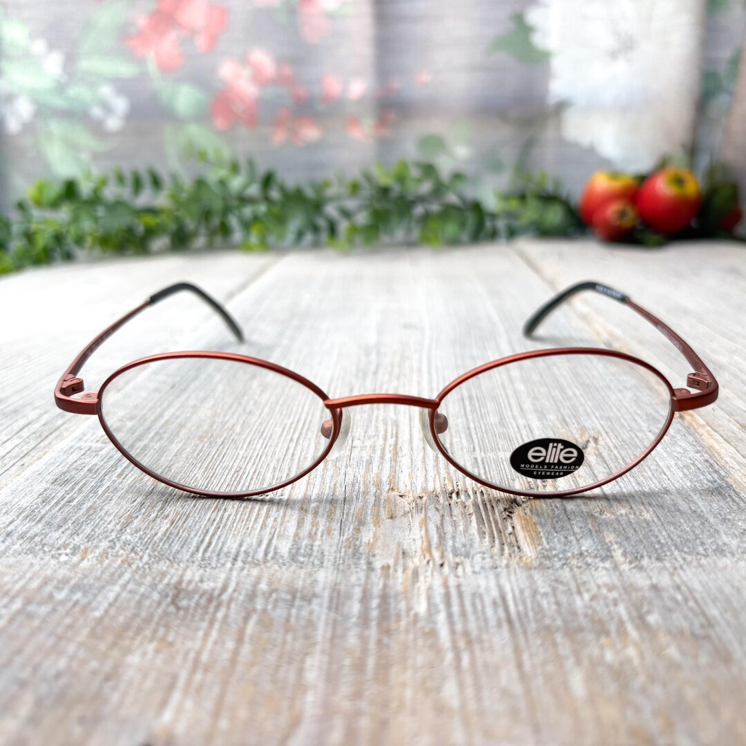 Vintage Copper Oval Eyeglass Frames: Unisex 90s Deadstock - Etsy