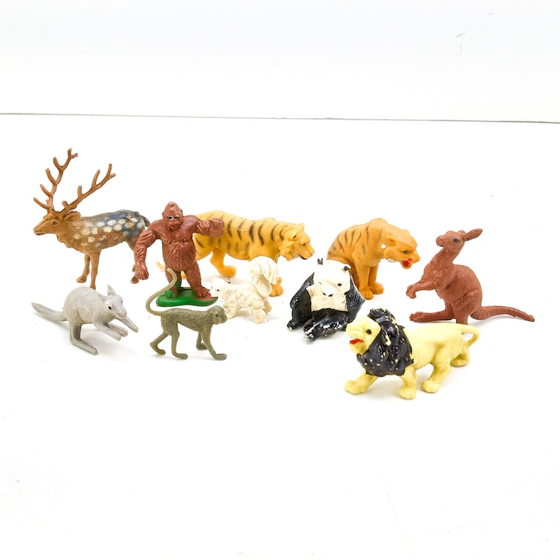 1960s Vintage Miniature Animals Plastic Figurines Moose - Etsy