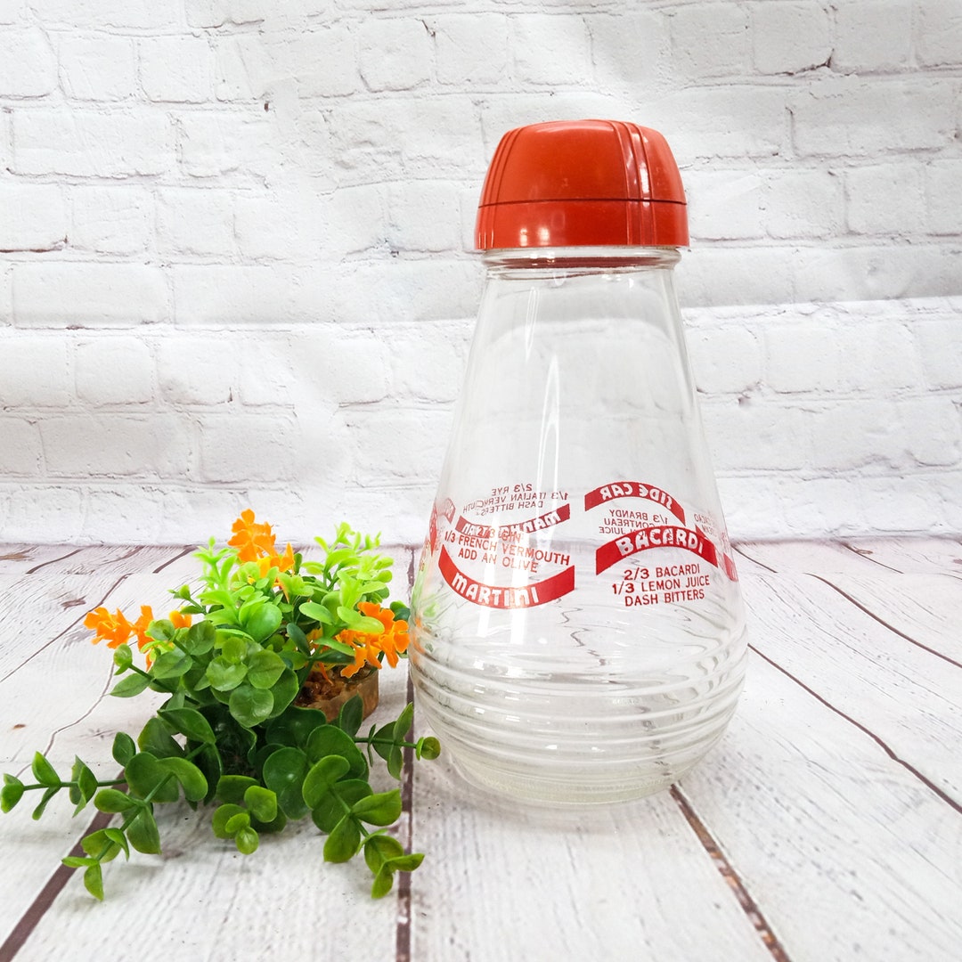 Vintage Glass Mixing Jar Strainer Lid - Etsy