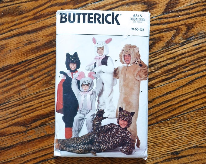 Vintage Halloween Costume Sewing Pattern Butterick 6815 Size 8-10-12 ...