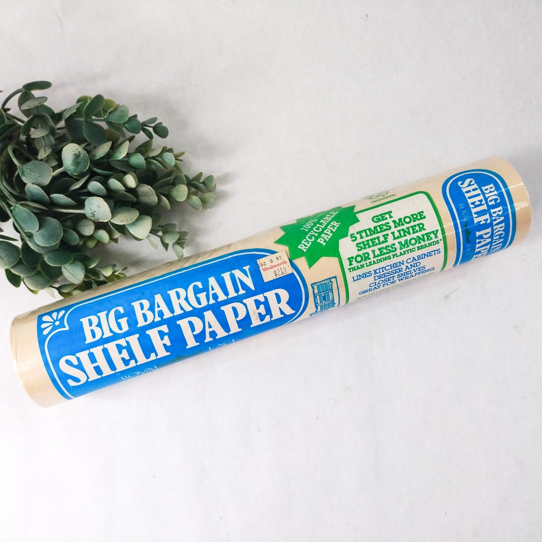 Vintage NOS Shelf Paper Roll Drawer Liner White Kraft Paper Made in USA ...