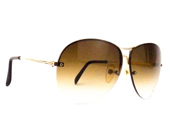 Round Rimless Sunglasses - Etsy
