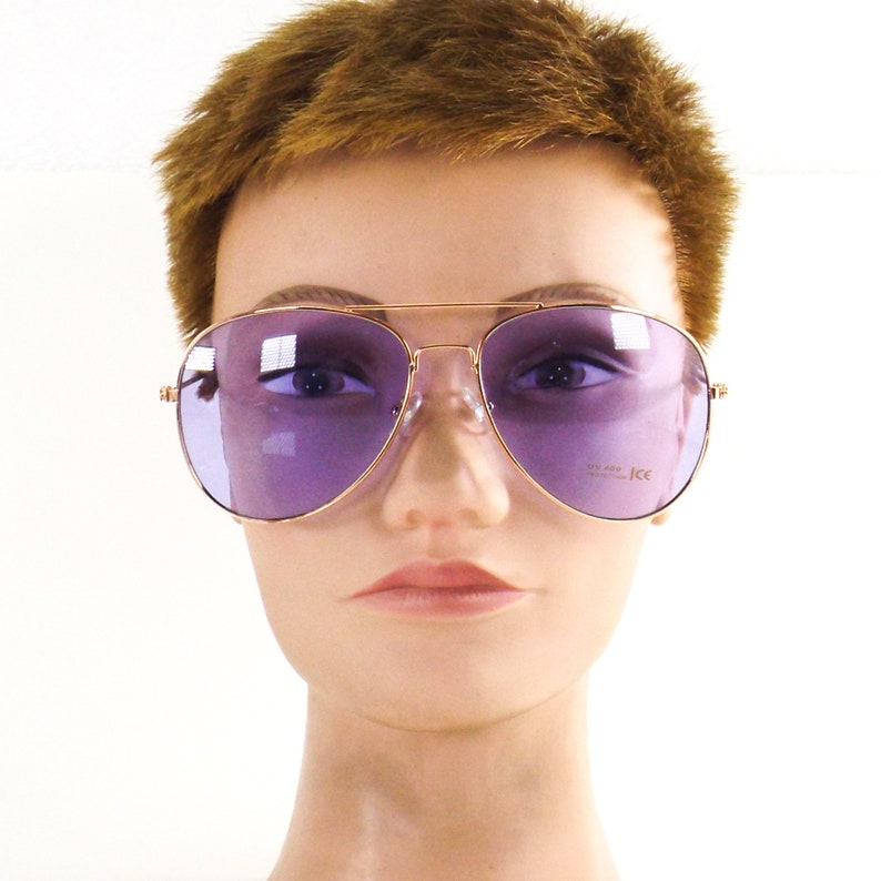 Purple Aviator Sunglasses Vintage | Etsy